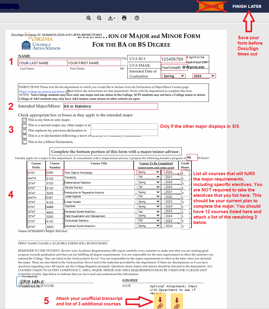 DocuSign page 2 examples | Department of Statistics